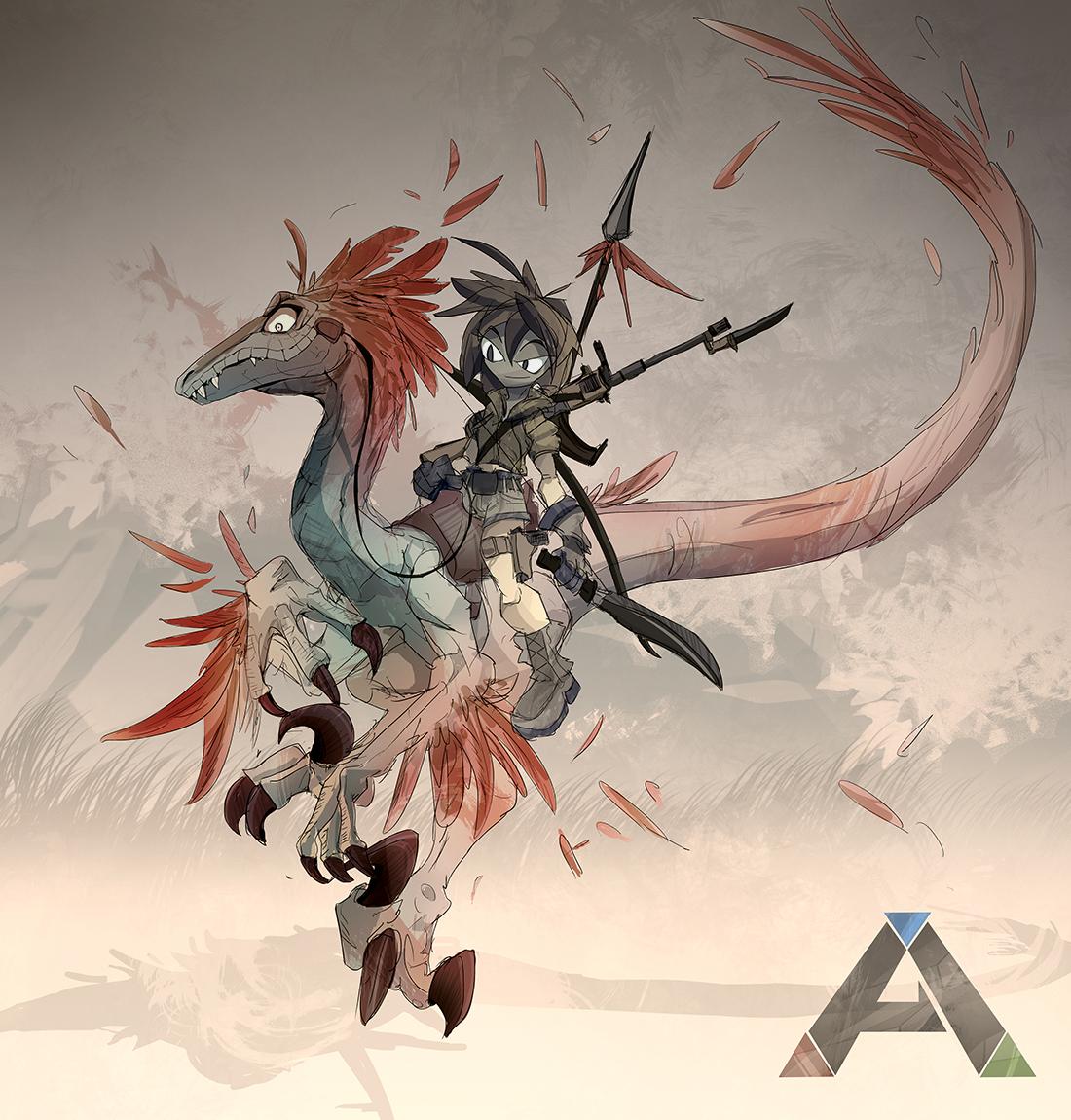 Raptor Rider - Featured Fanart - ARK - Official Community Forums