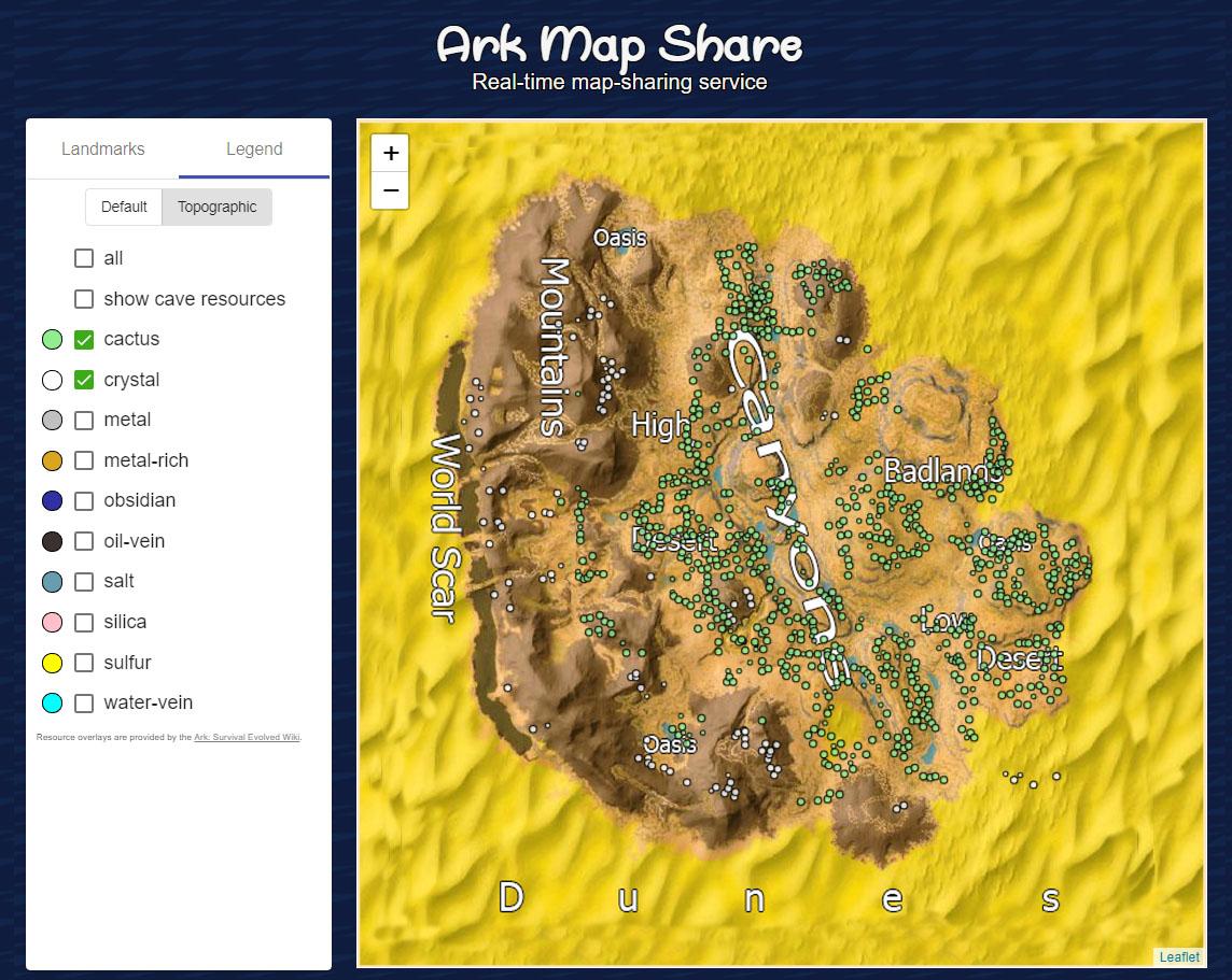 ArkMapShare.com - A Tool to Help Tribes Scout and Share Landmarks ...