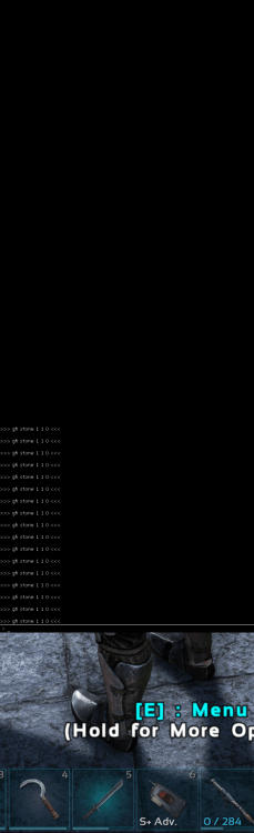 Tab console where you enter admin commands and GFI commands has itty ...