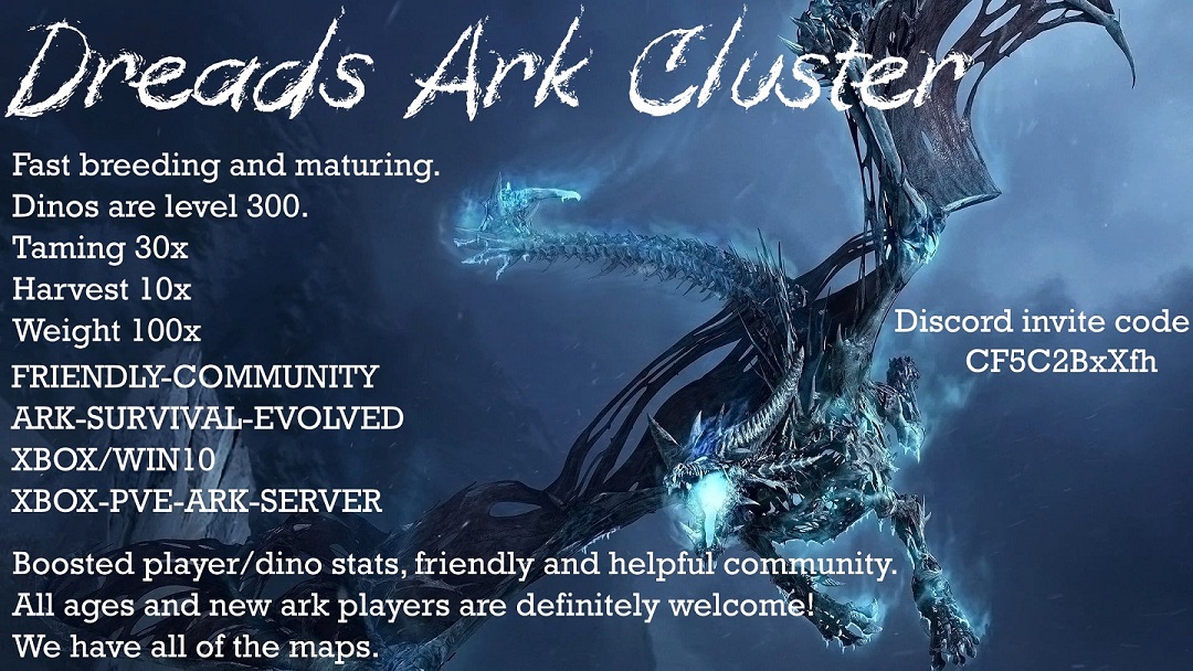 [pve] [Windows 10 / Xbox Crossplay] ARK: Dreads Cluster - Server ...
