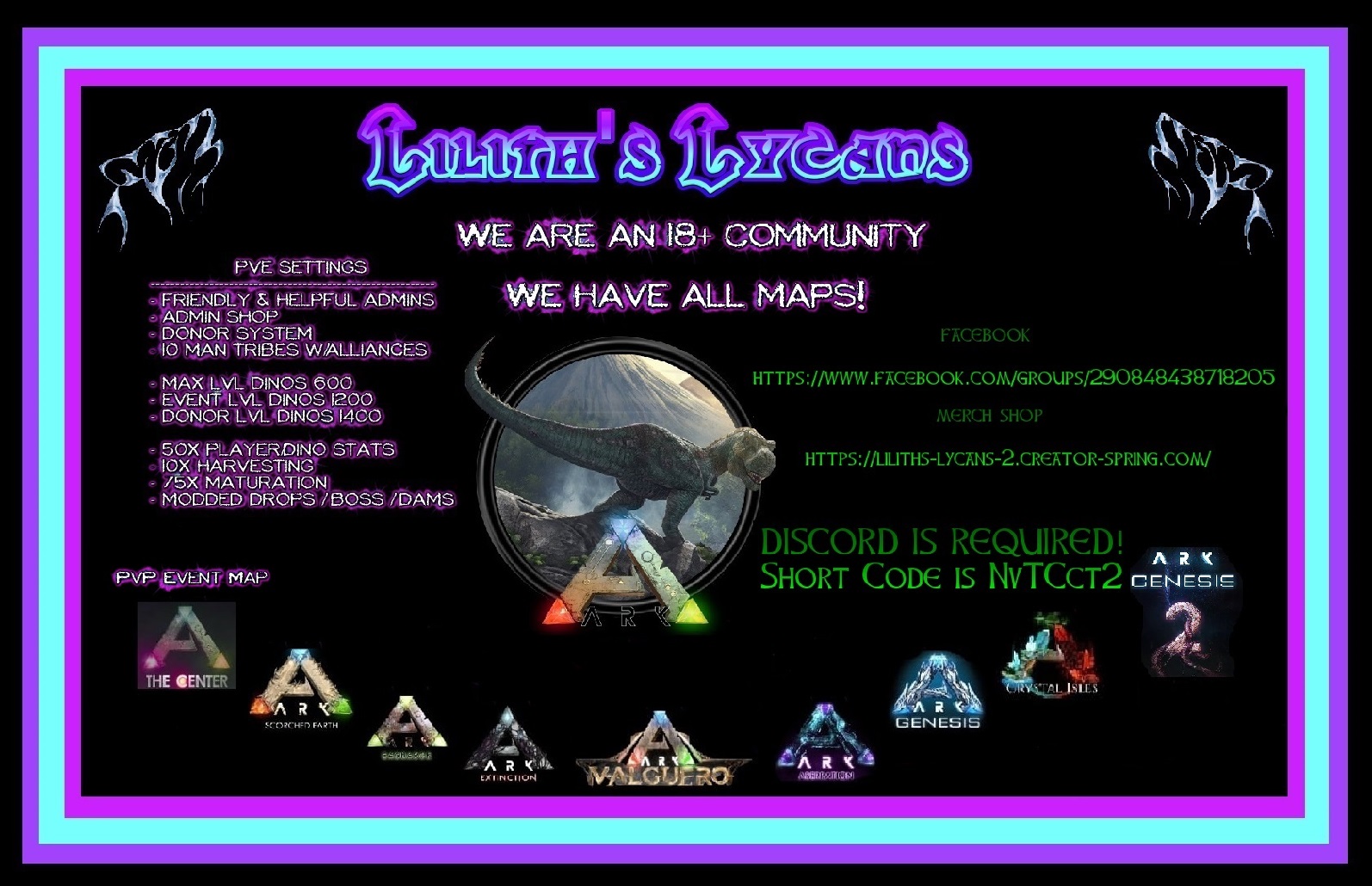 [pve] Lilith's Lycans - Server Advertisements - ARK - Official ...