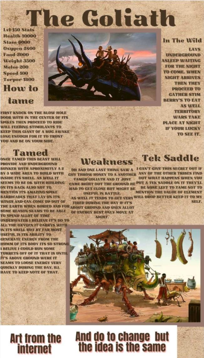 The Goliath - Creature submission archive - ARK - Official Community Forums