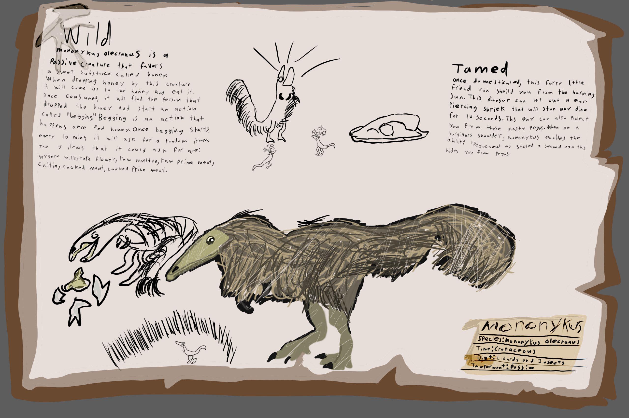 Mononykus: The Valuables Scavenger - Creature submission archive - ARK ...