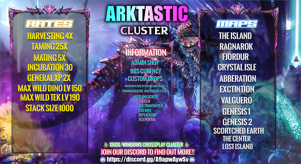 Arktastic- New long term community, friendly staff&players,pve chill ...
