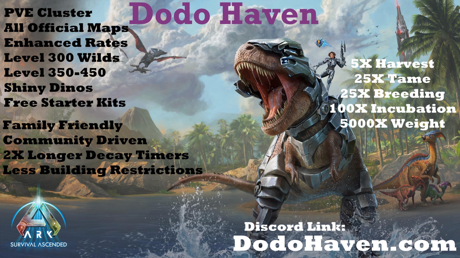 Dodo Haven - 7 Server Boosted Cluster - Amazing Family Friendly Active ...