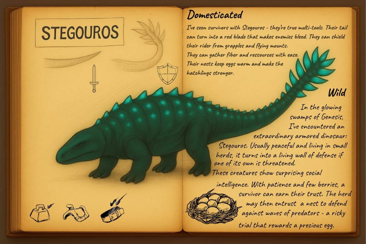 Stegouros, the multi-tools dinosaur - Creature submission archive - ARK ...